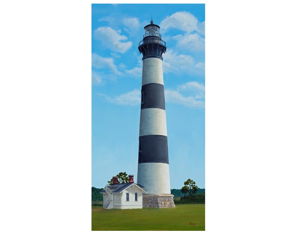 Stripe Lighthouse Silhouette